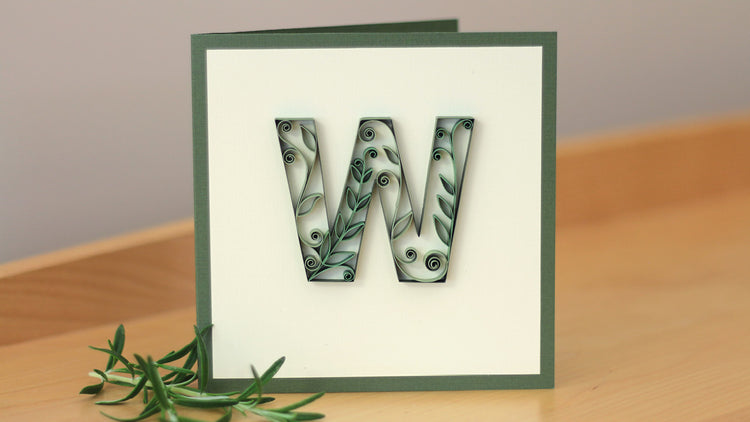 Quilling Uppercase Letter W - Symmetrical Leaves Tutorial – PaperZen